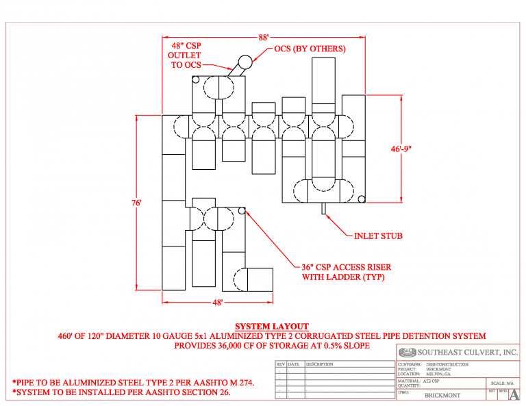 120 Inch Diameter CMP Detention - Brickmont Assisted Living - Southeast ...